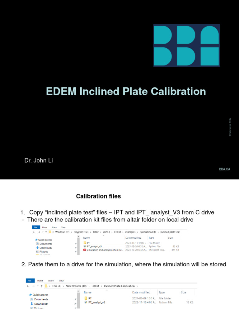 EDEM Step by Step Instruction - Inclined Plate Calibration | PDF ...