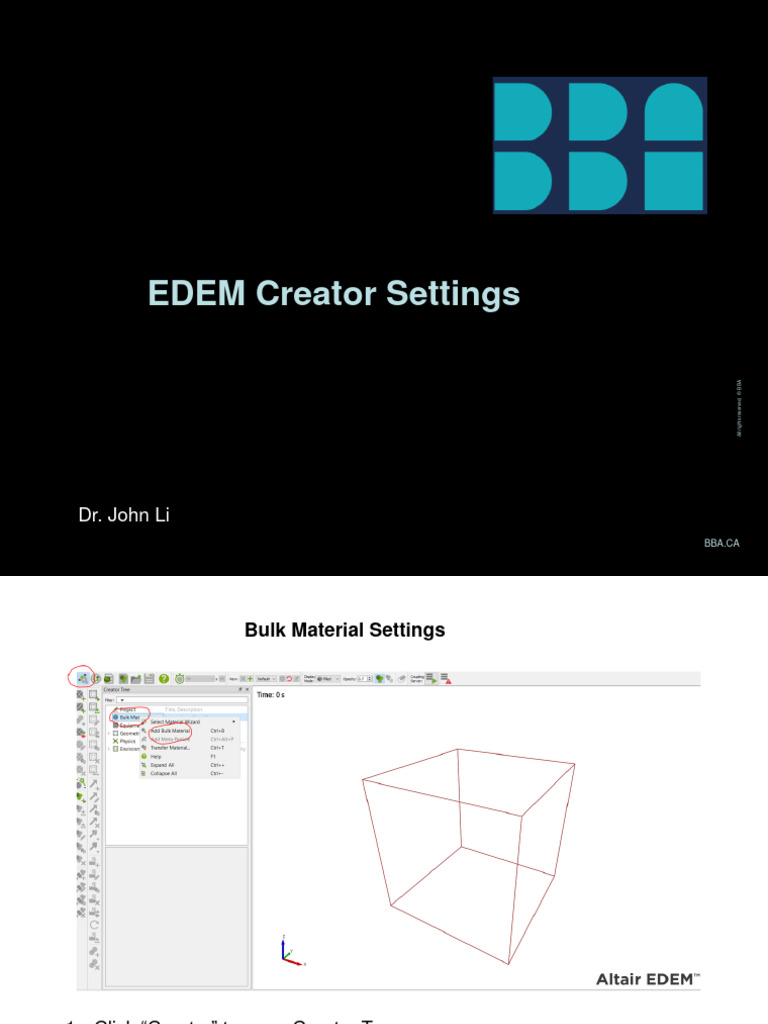 EDEM Step by Step Instruction - Creator Setting | PDF | Collision ...