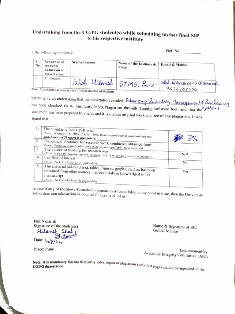 Proforma | PDF