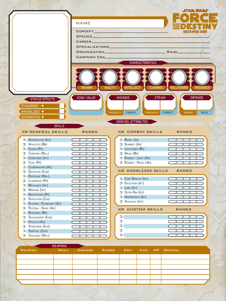 main_force-and-destiny-character-sheet | PDF