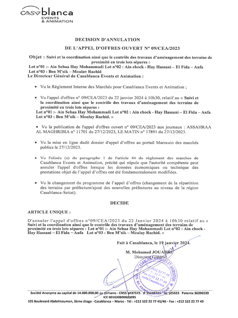 Decision D'annulation | PDF