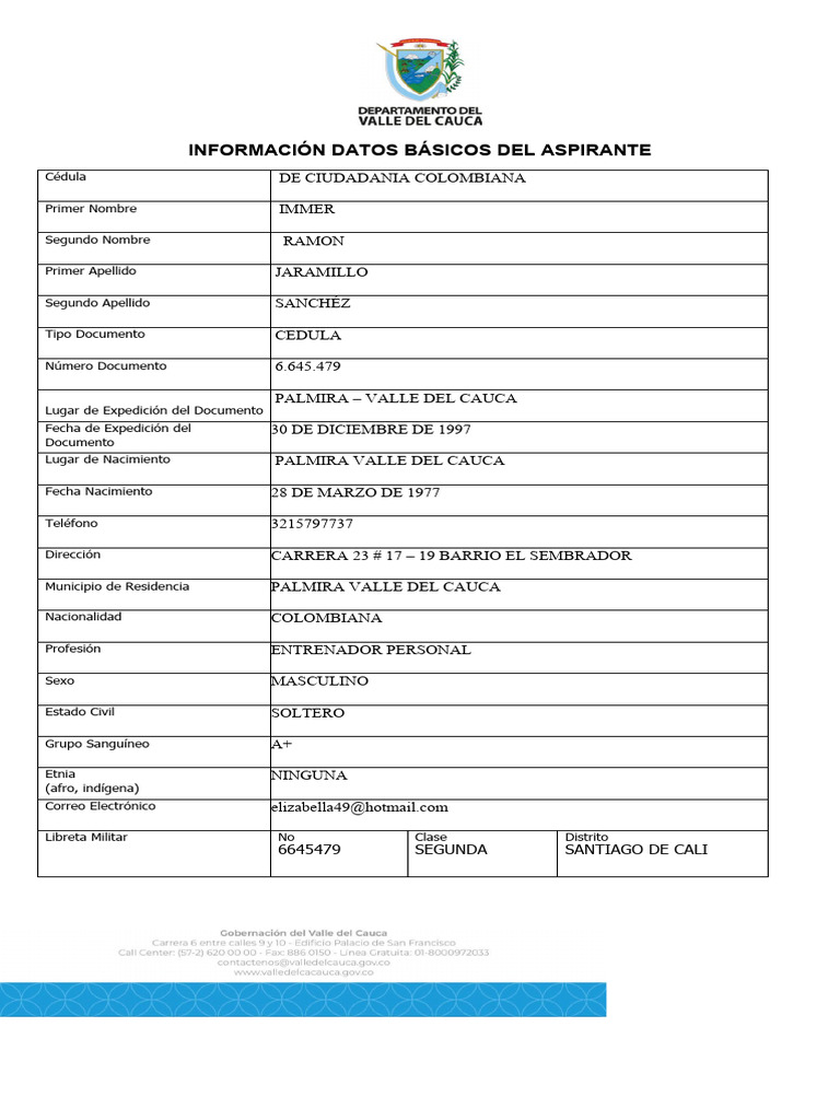 1-Formato Datos Básicos Del Aspirante (5 Hojas) | PDF | Educación de posgrado | Maestría