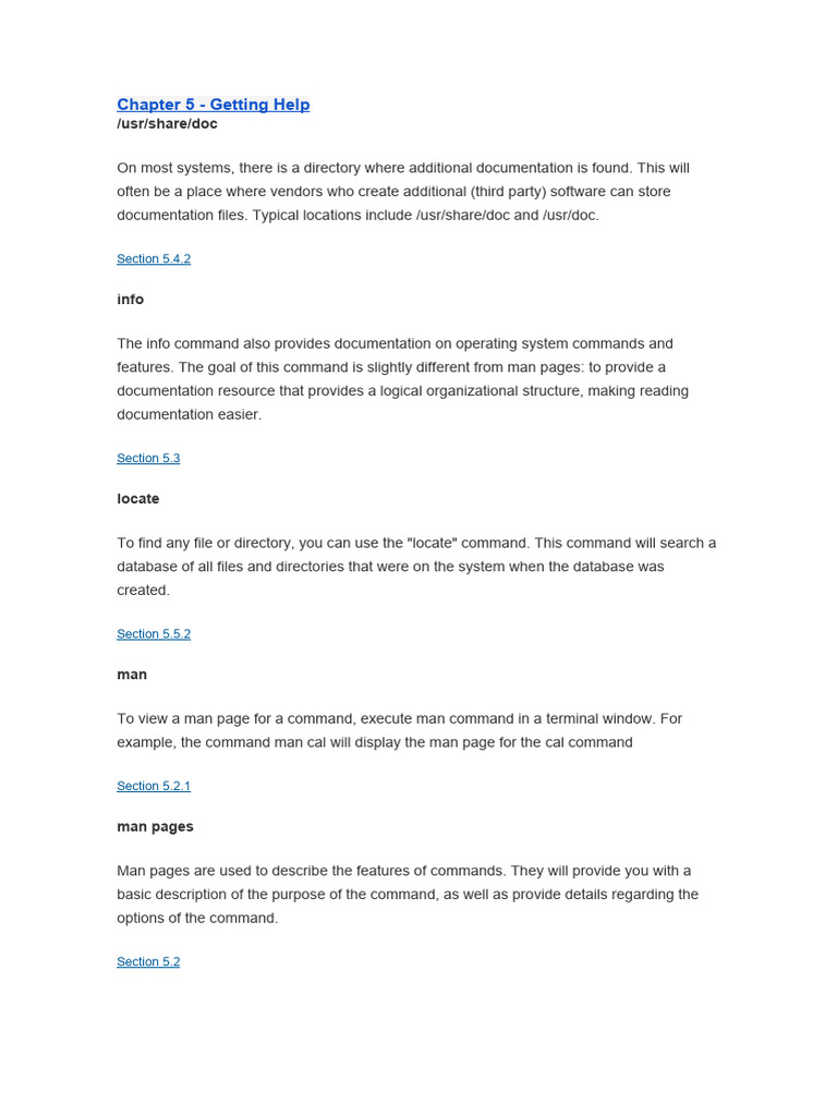 Chapter 5 - Getting Help | PDF | Computer Architecture | Operating System Technology