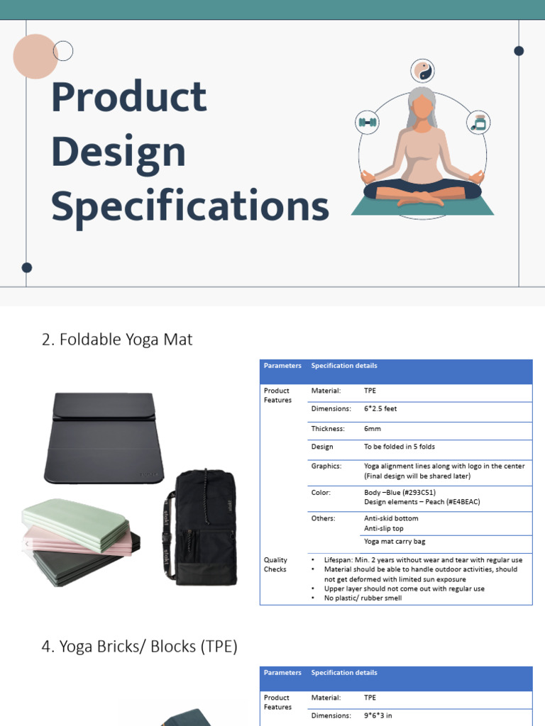 Product Design Specification - Yoga Products | PDF