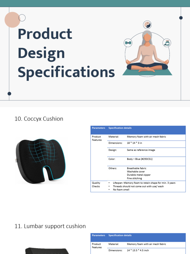 Product Design Specification_Cushion Products | PDF | Pillow | Textiles