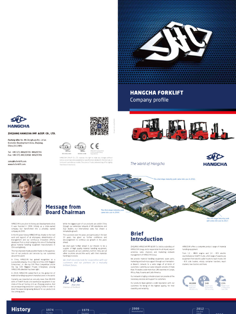 Hangcha Product Guide Overview Pdf