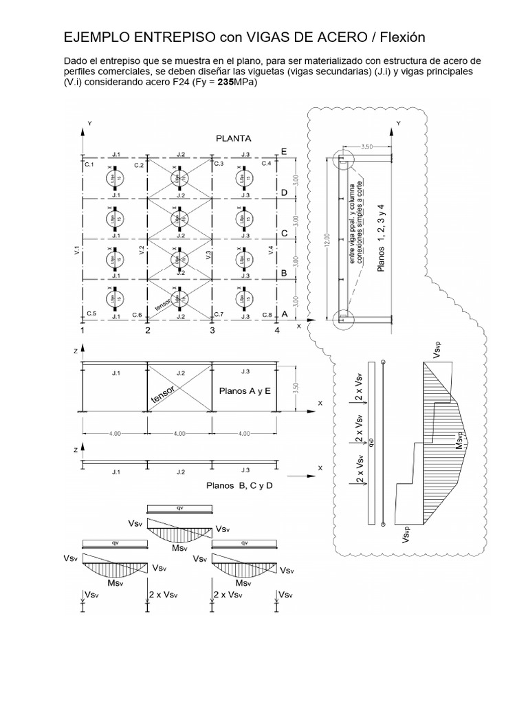 Ejemplo ENTREPISO COMPLETO acero | Descargar gratis PDF | Viga (Estructura) | Rieles