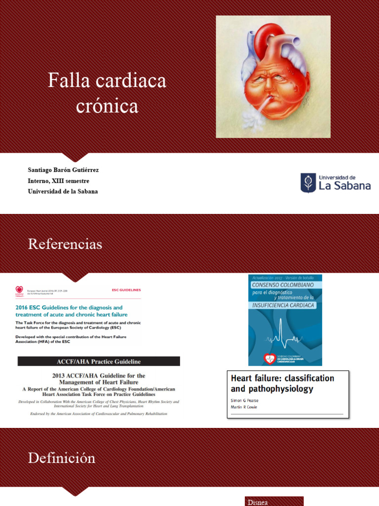 Falla Cardiaca Crónica | PDF | Insuficiencia cardíaca | Especialidades ...