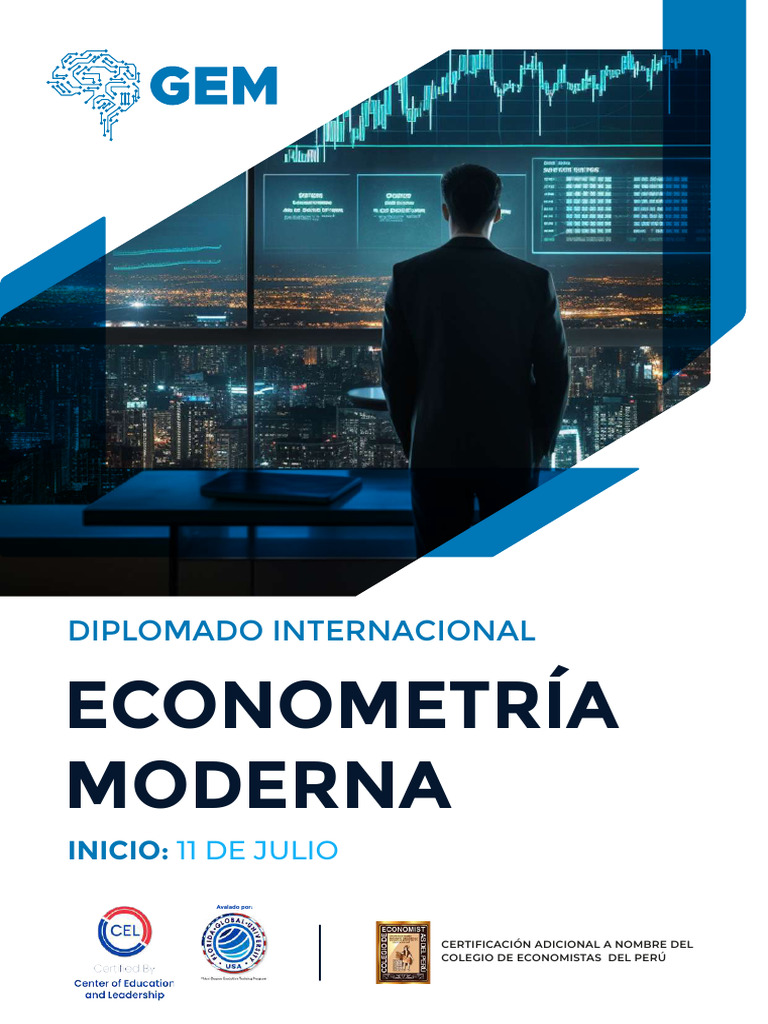 Brochure Diplomado Internacional Econometría Moderna Gem | PDF | Inferencia bayesiana | Econometría