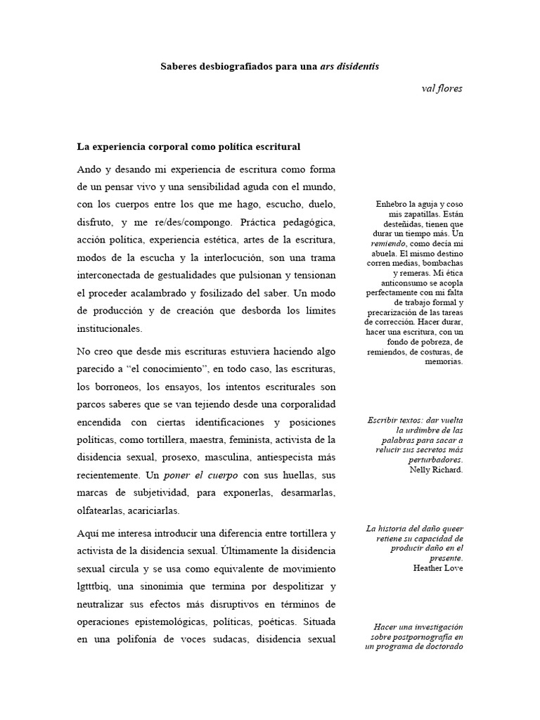 Saberes y disidencias en la escritura | PDF | Pensamiento | Maestros