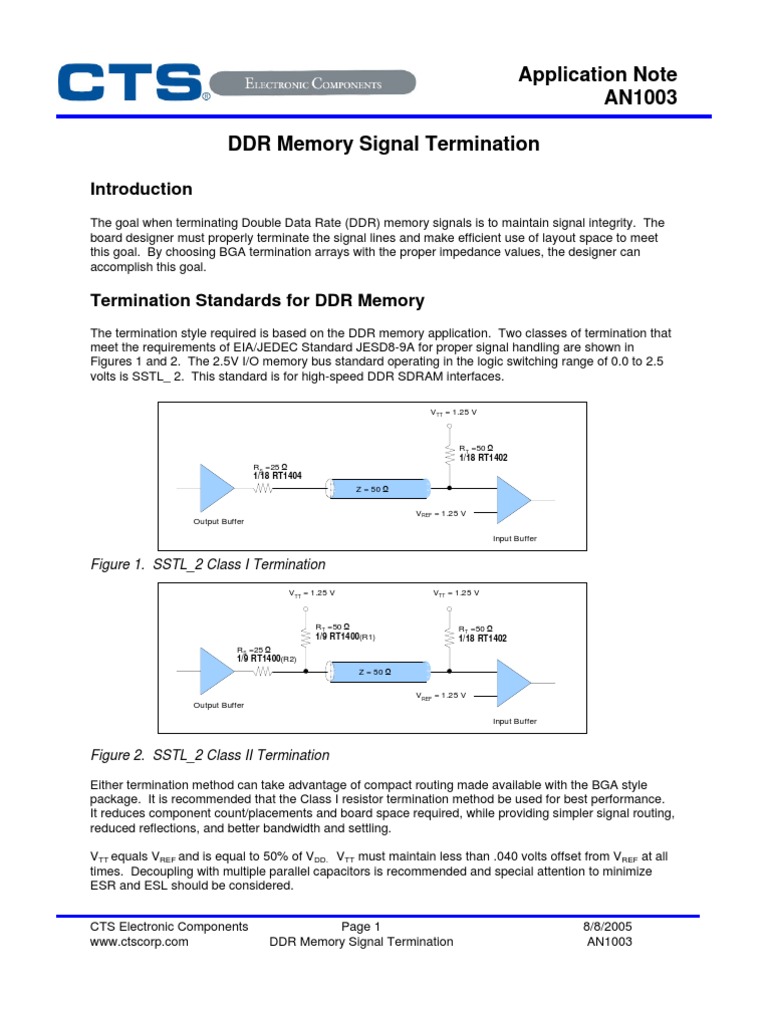 DDR Memory Signal Termination | PDF | Printed Circuit Board | Capacitor