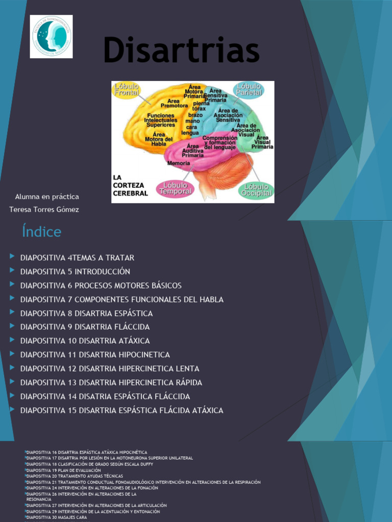 Disartrias | PDF | Sistema nervioso | Medicina CLINICA