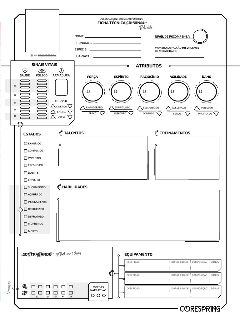 Corespring Ficha Personagem | PDF