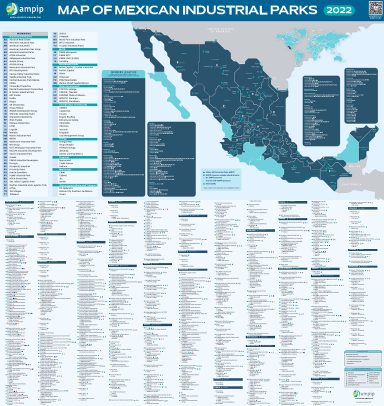 Map of Mexican Industrial Parks 2022 | PDF | Chihuahua (State) | Mexico