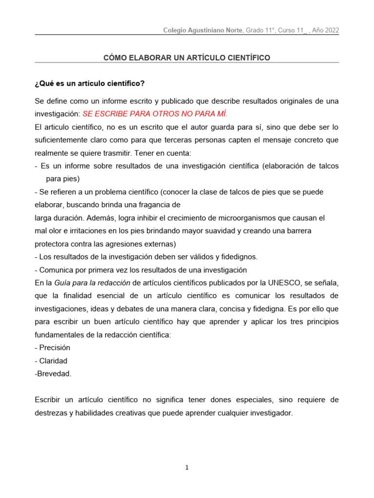 Formato Articulo Cientifico | PDF | Hipótesis | Publicación Académica