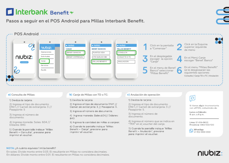 Manual Operaciones Interbank Benefit Niubiz Pos Android | PDF