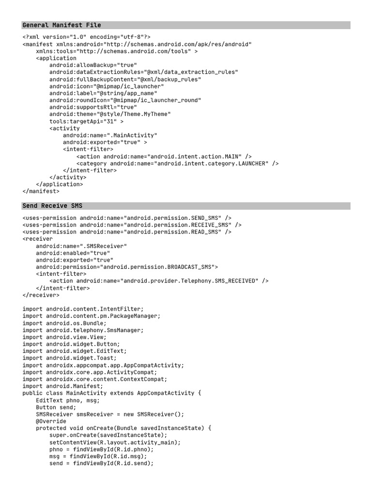 MAD Programs Final | PDF | Android (Operating System) | Computer Programming