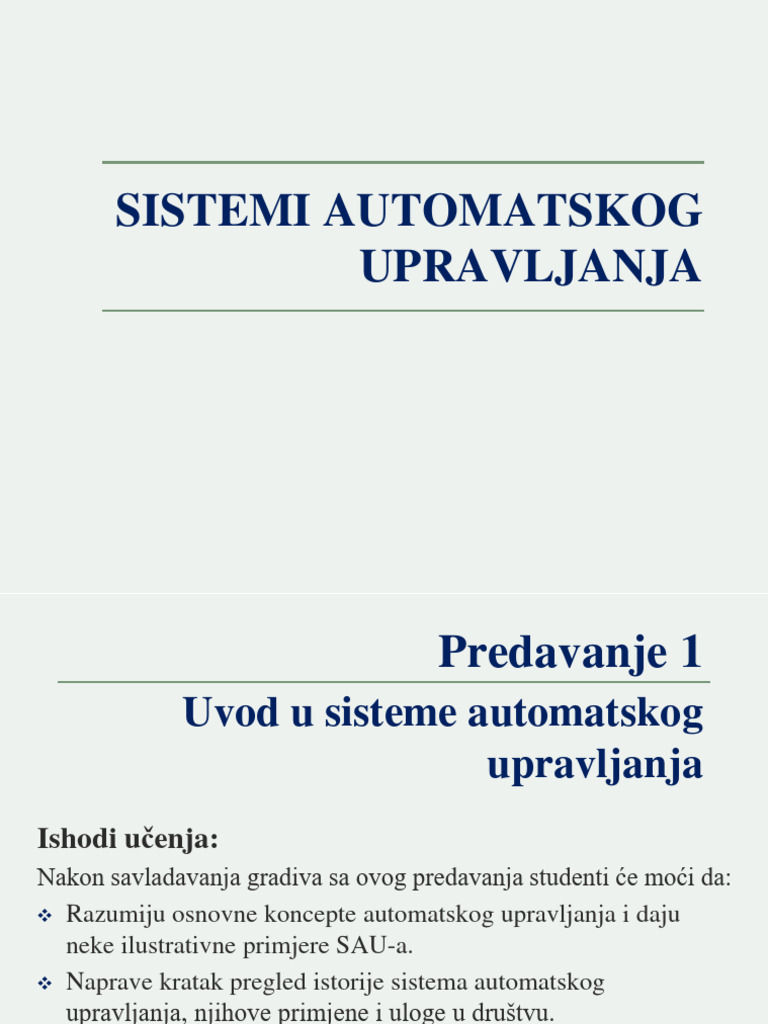 Predavanje 1 | PDF