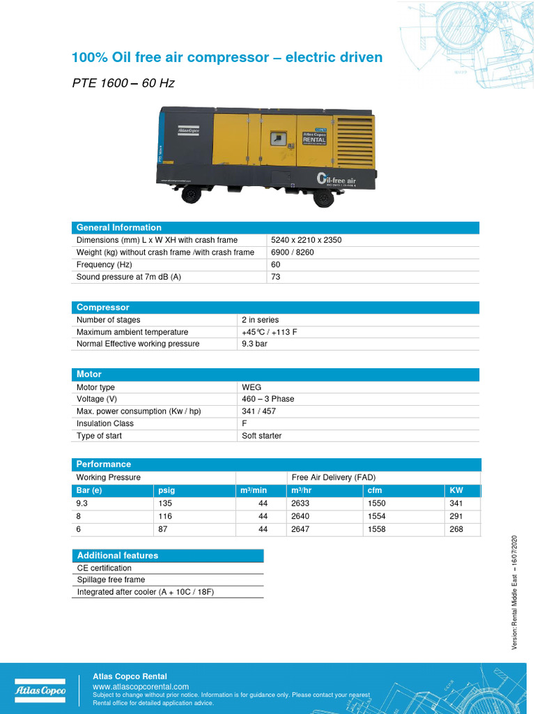 100% Oil-Free Electric Air Compressor | PDF