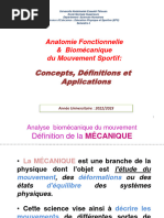 Cours de Biomécanique en EPS | PDF | Cinématique | Vitesse