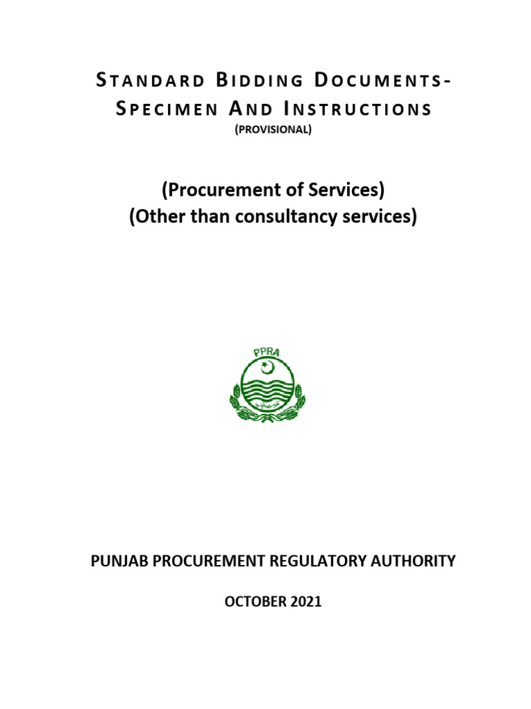 SBD For Non-Consultancy Services | PDF | Joint Venture | Bankruptcy