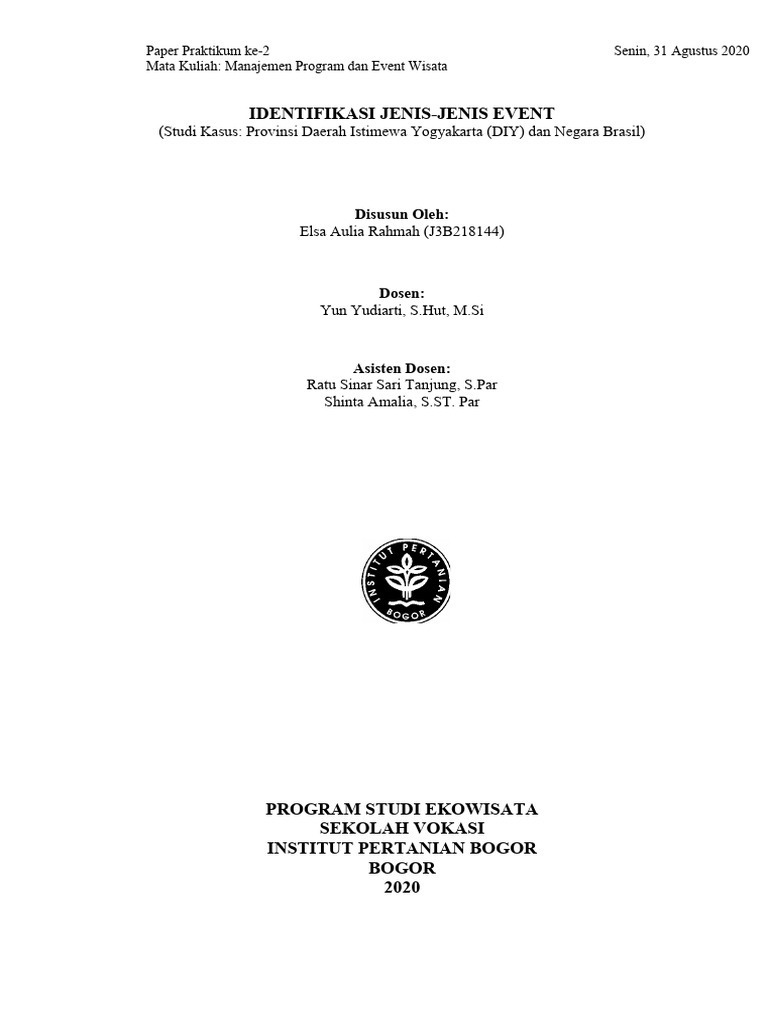 Identifikasi Jenis-Jenis Event | PDF