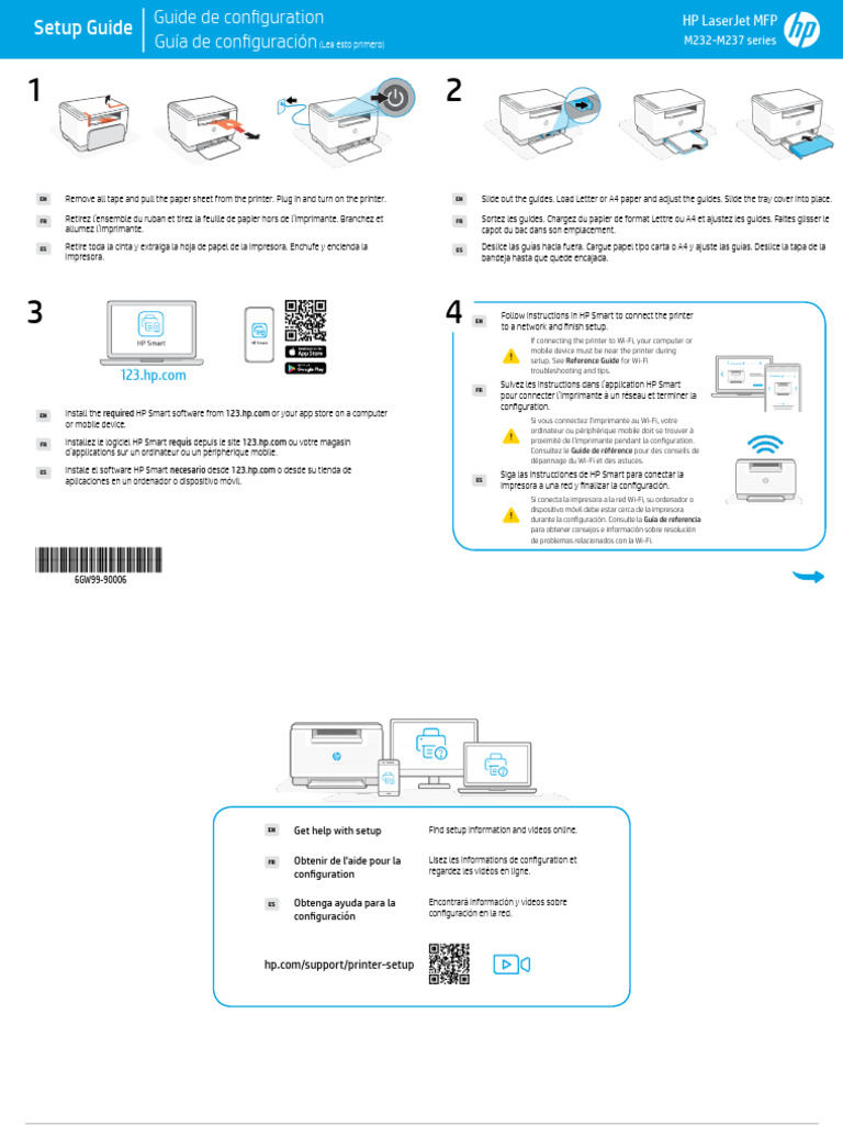 HP LaserJet MFP M232-M237 Series Setup Guide | PDF | Equipo de oficina ...