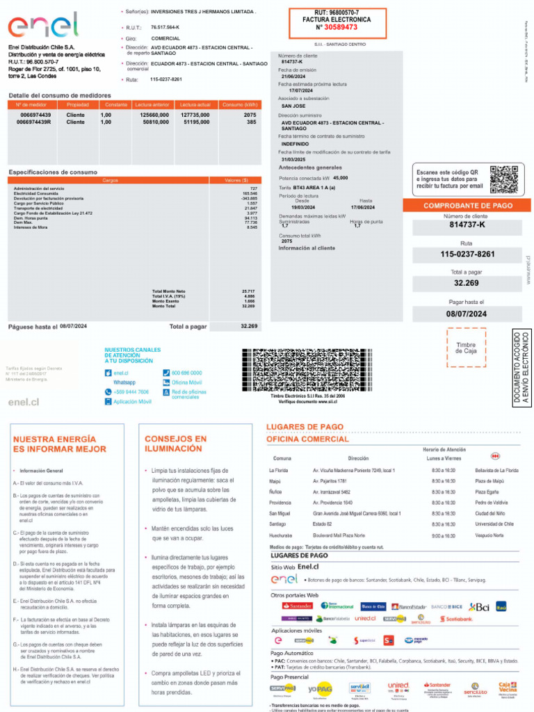 Boleta Enel Ecuador 4873 | PDF