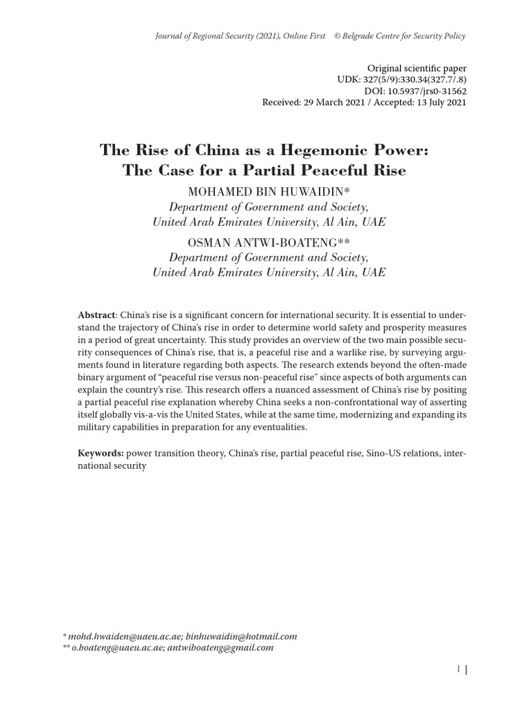 31562-Article Text-210997-1-10-20220119 | PDF | Peloponnesian War | China