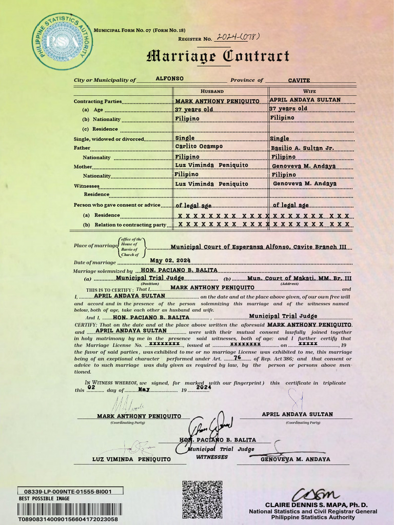 Marriage Contract Template | PDF | Intimate Relationships | Marriage ...