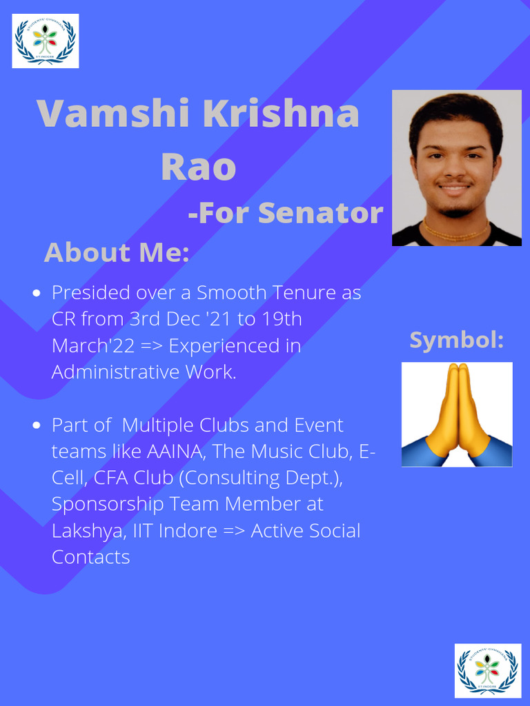 Vamshi Krishna Rao - For Senator | PDF | Social Psychology | Learning