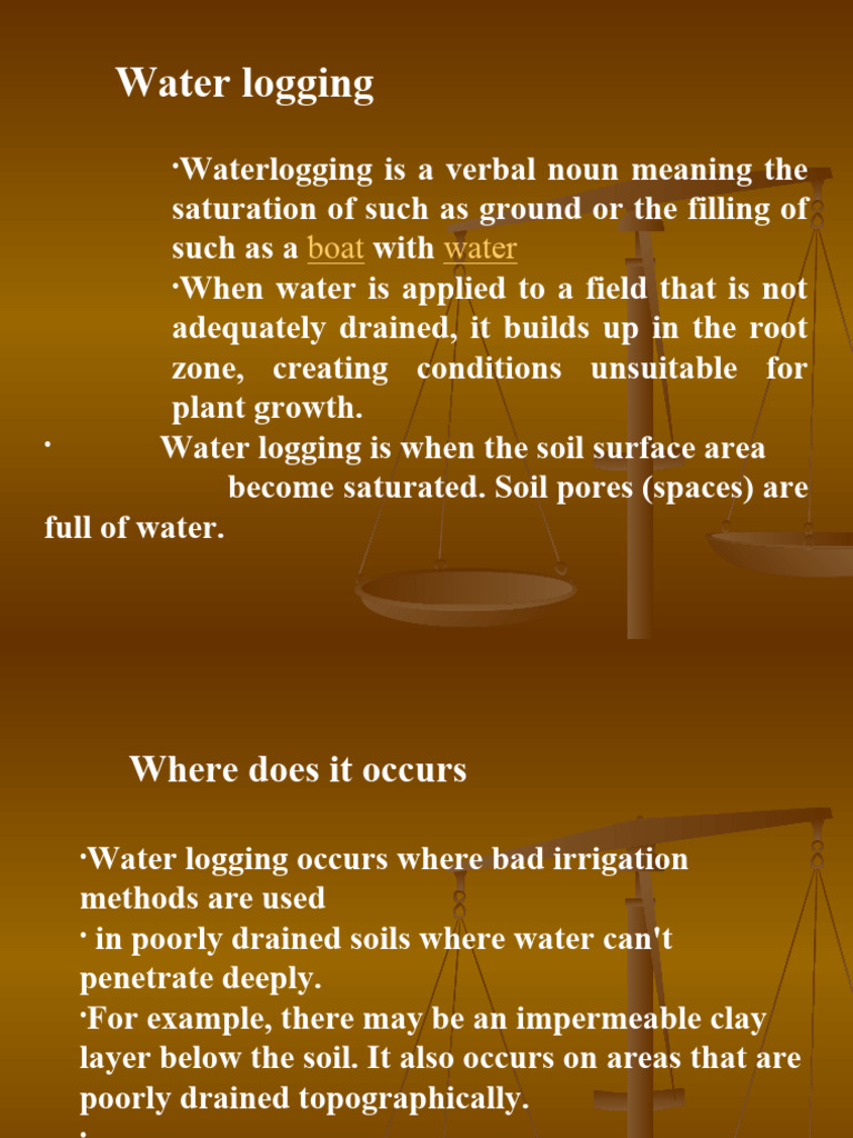 Water Logging and Management | PDF | Soil | Drainage
