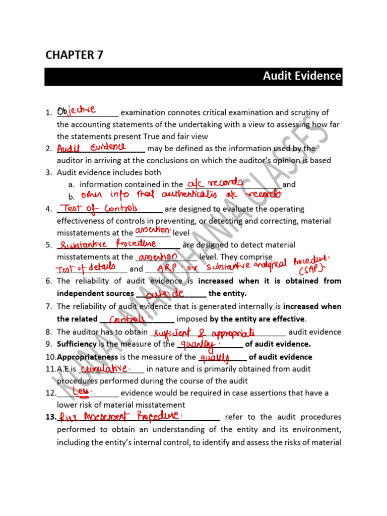 CHP 7 | PDF | Audit | Internal Control