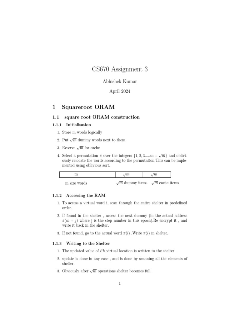 Abhishek Kumar Assignment 3 | PDF | Computer Data Storage | Cache (Computing)