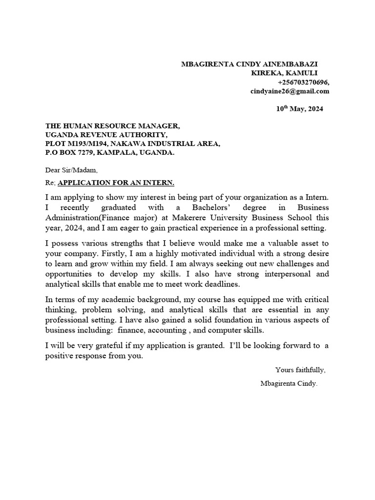 Application To URA | PDF