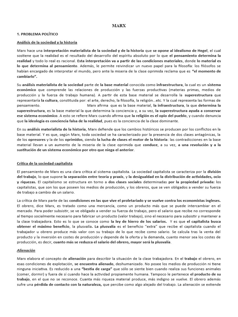Marx 2 | PDF | La teoría de la alienación de Marx | Karl Marx