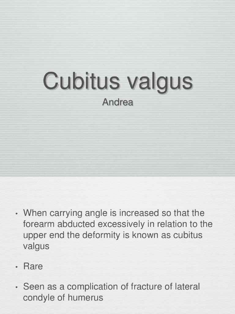 Cubitus Valgus | PDF