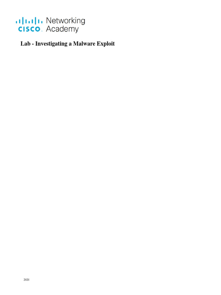 27.2.15 Lab - Investigating A Malware Exploit | PDF | World Wide Web | Internet & Web