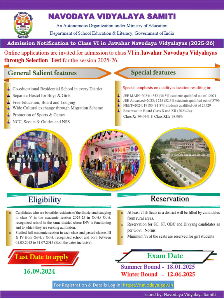 JNVST 2025 | PDF | Schools