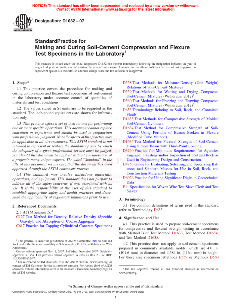 Astm D1632 07 | PDF | Pipe (Fluid Conveyance) | Building Engineering