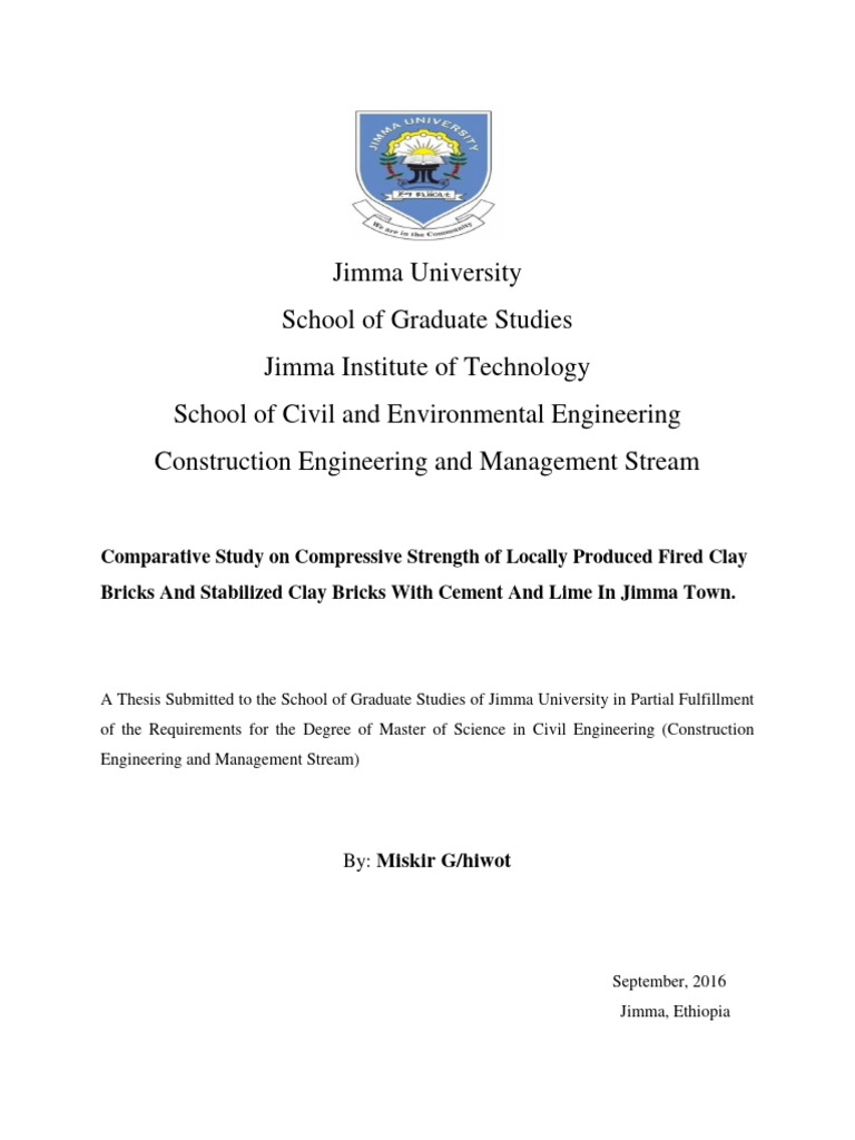 Miskir Gebre Hiwot | PDF | Brick | Building Materials