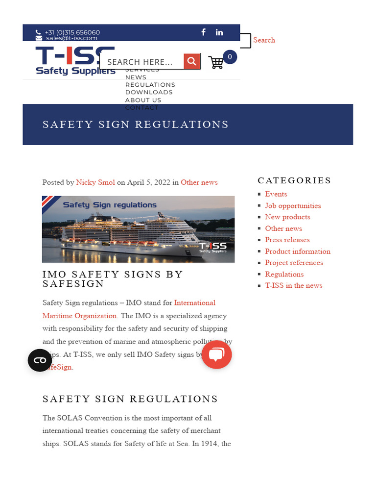 Safety Sign Regulations & Recommended Sign Size by T-ISS | PDF | Safety