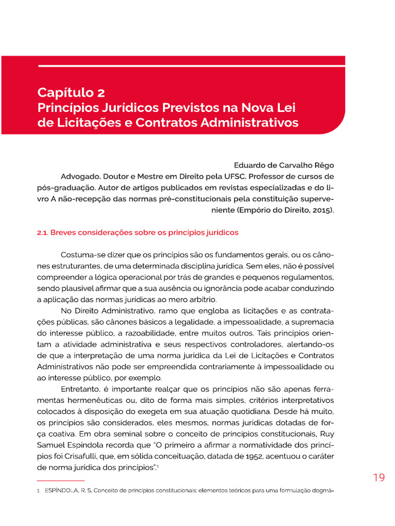 2 Princípios Jurídicos Previstos Na Nova Lei | PDF