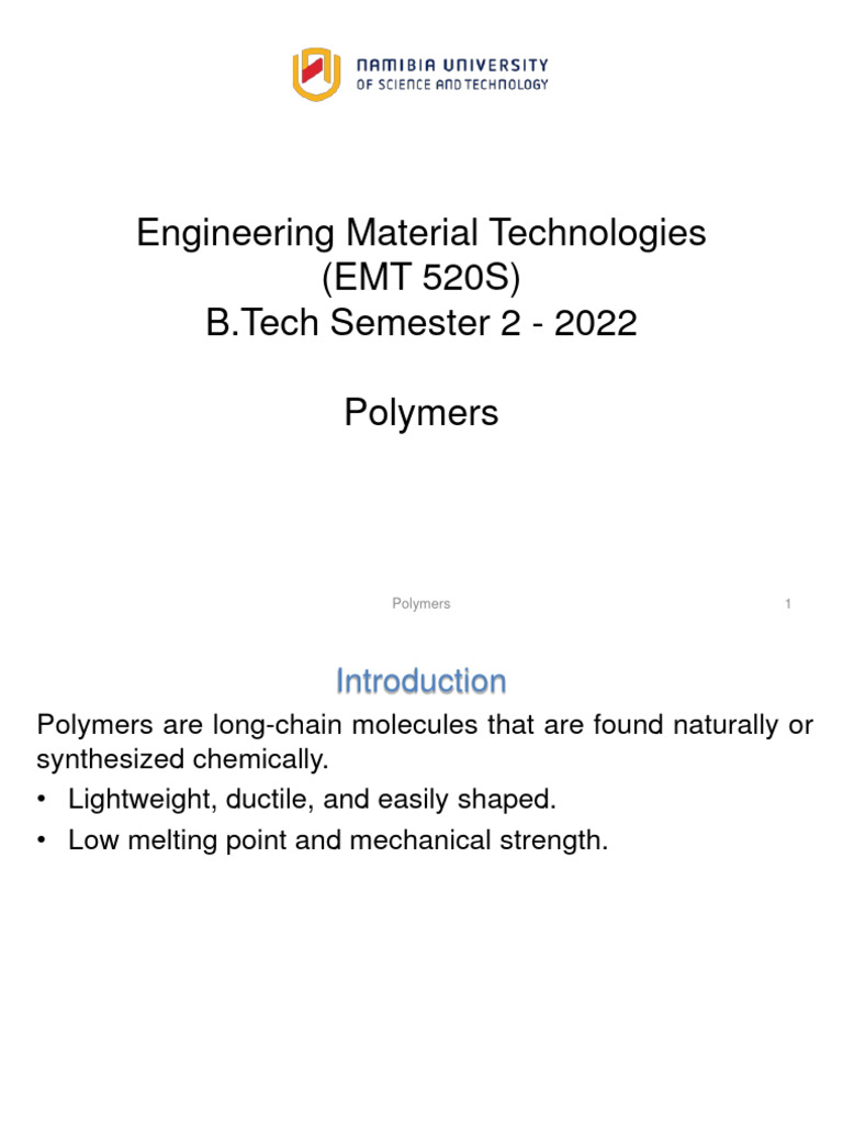 Polymers and Plastics | Download Free PDF | Polymers | Polyethylene