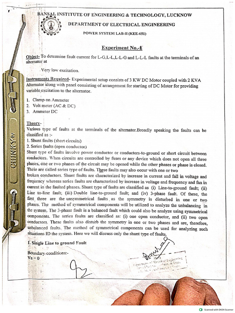 Power System - Lab Practical | PDF