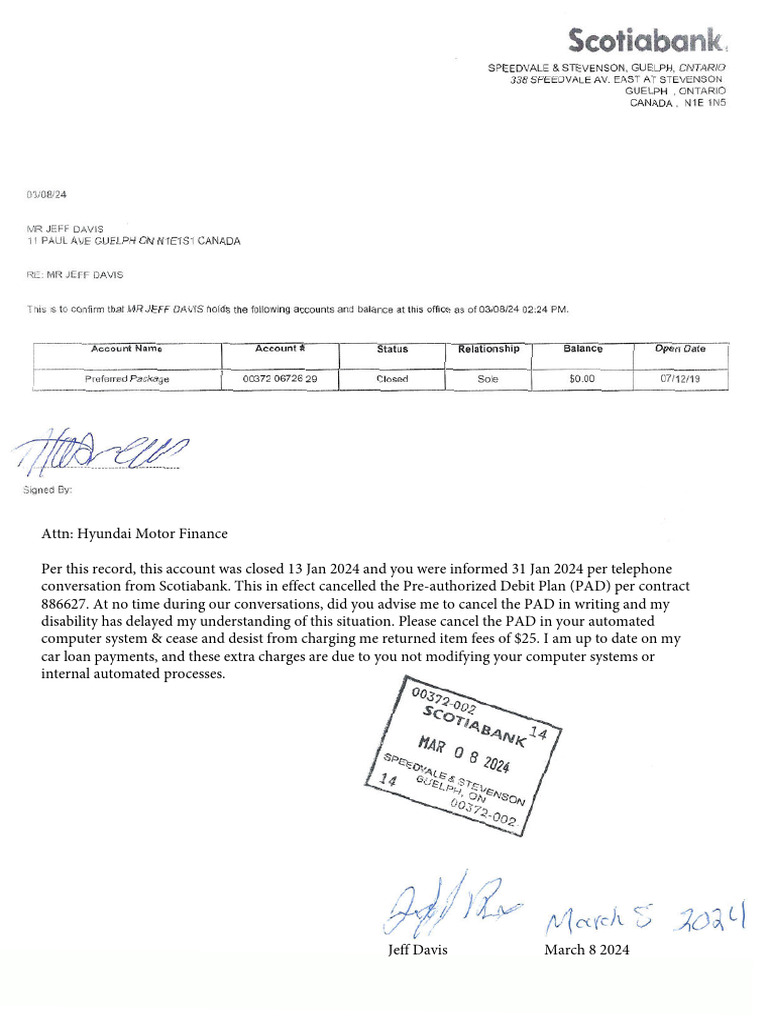 HMF Letter To Cancel PAD 240308 | PDF