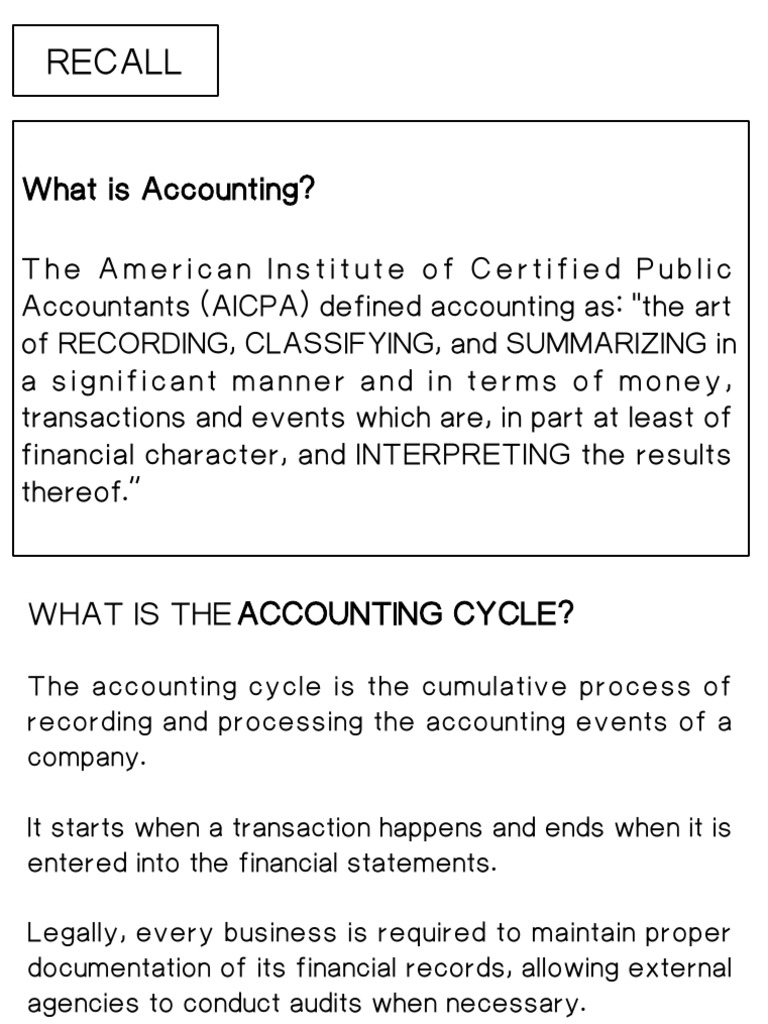 The Accounting Cycle - Analyzing and Journalizing Transactions | PDF | Debits And Credits | Expense