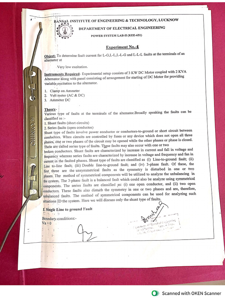 Power System 2 - Lab Practical File | PDF
