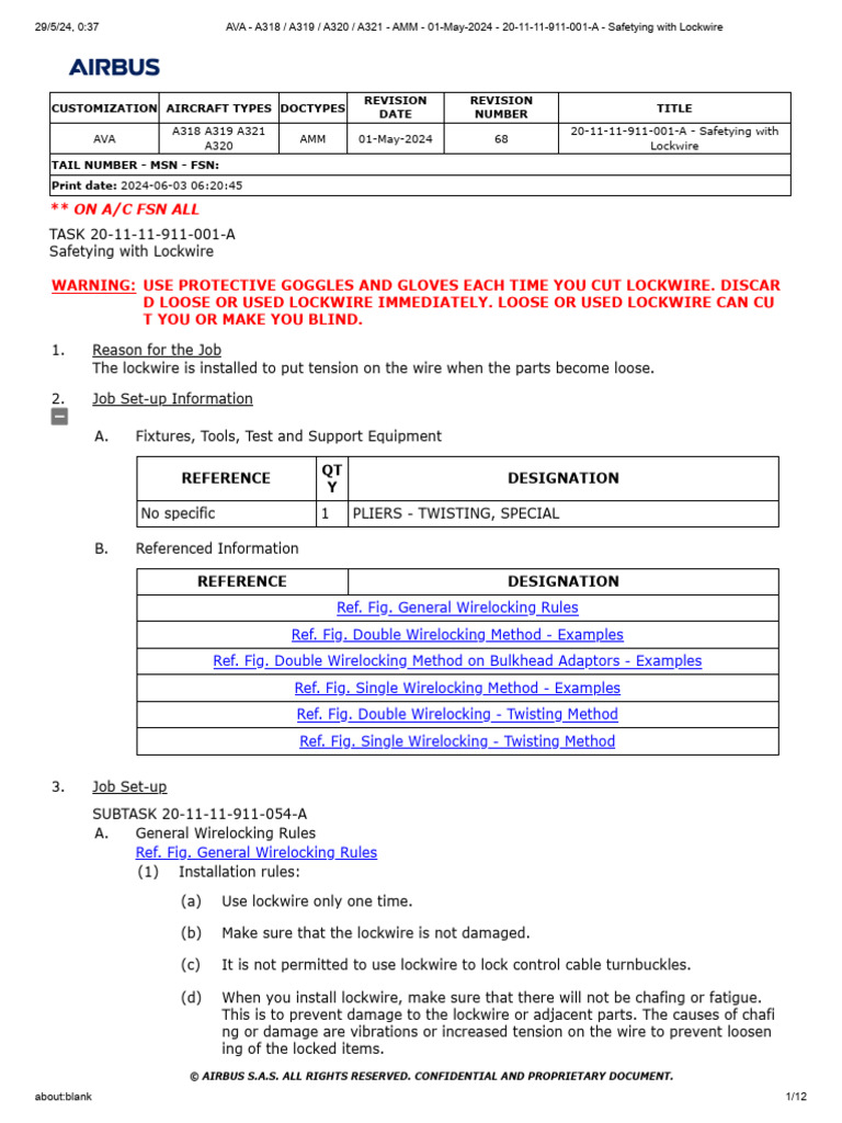 Safetying With Lockwire | PDF | Airbus | Manufactured Goods