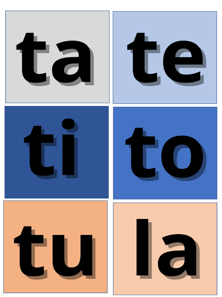 Silabas Ta Te Ti To Tu PDF | PDF